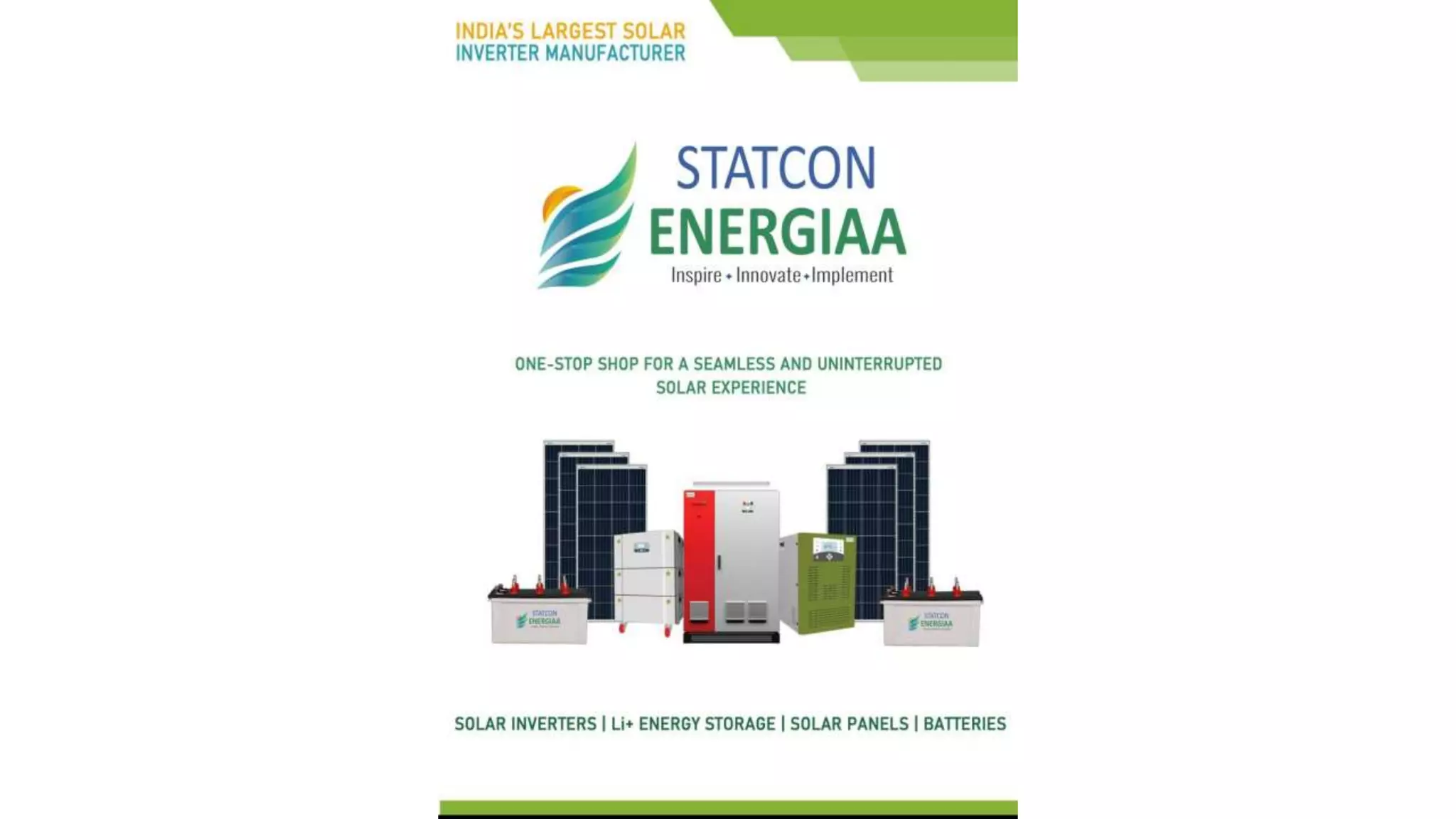 Statcon energiaa solar inverters | PPTX