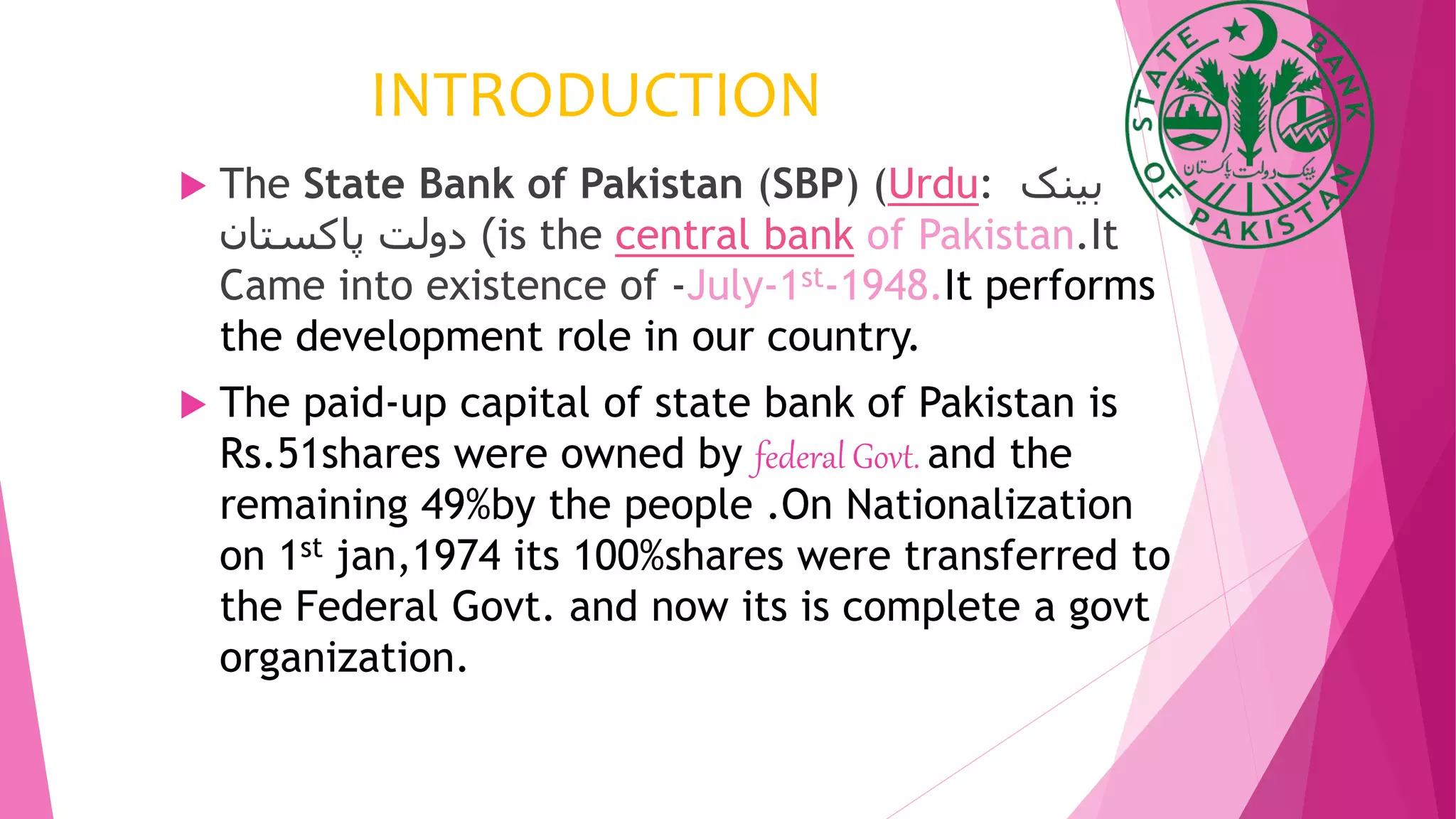 State bank-of-Pakistan | PPT