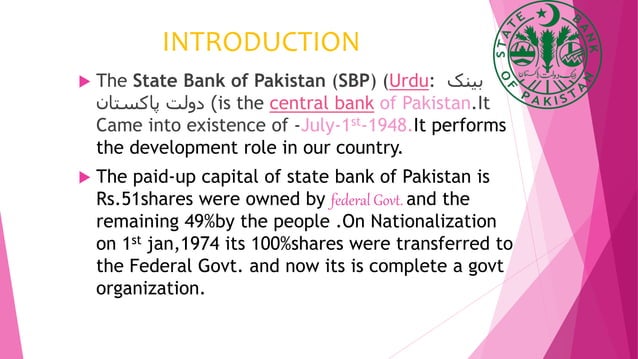 State bank-of-Pakistan | PPT