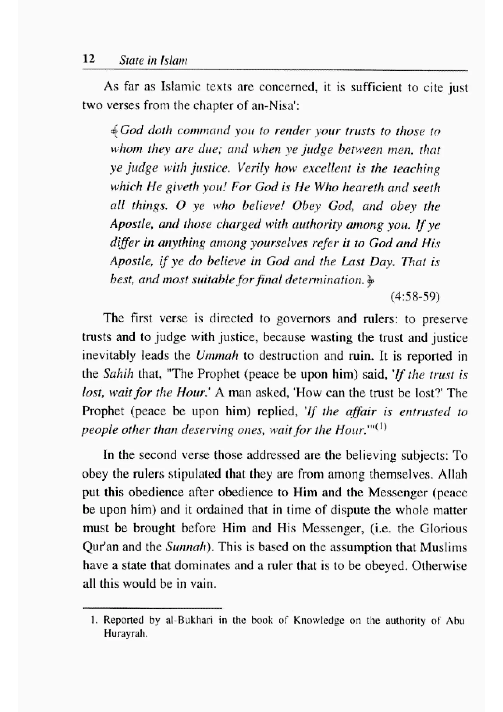 State In Islam Sheikh Yusuf Al Qaradawi | PDF