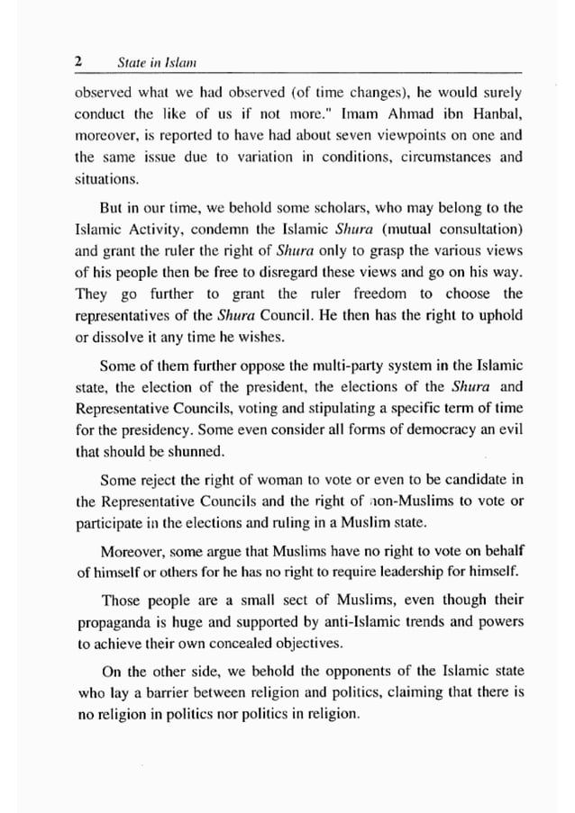 State In Islam Sheikh Yusuf Al Qaradawi | PDF