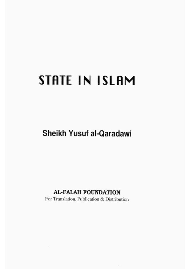 State In Islam Sheikh Yusuf Al Qaradawi | PDF