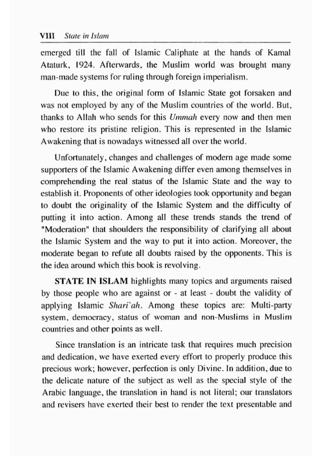 State In Islam Sheikh Yusuf Al Qaradawi | PDF