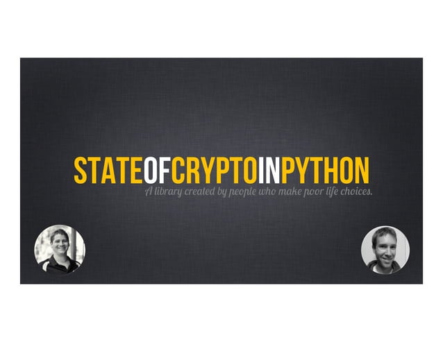 State of Crypto in Python | PPT