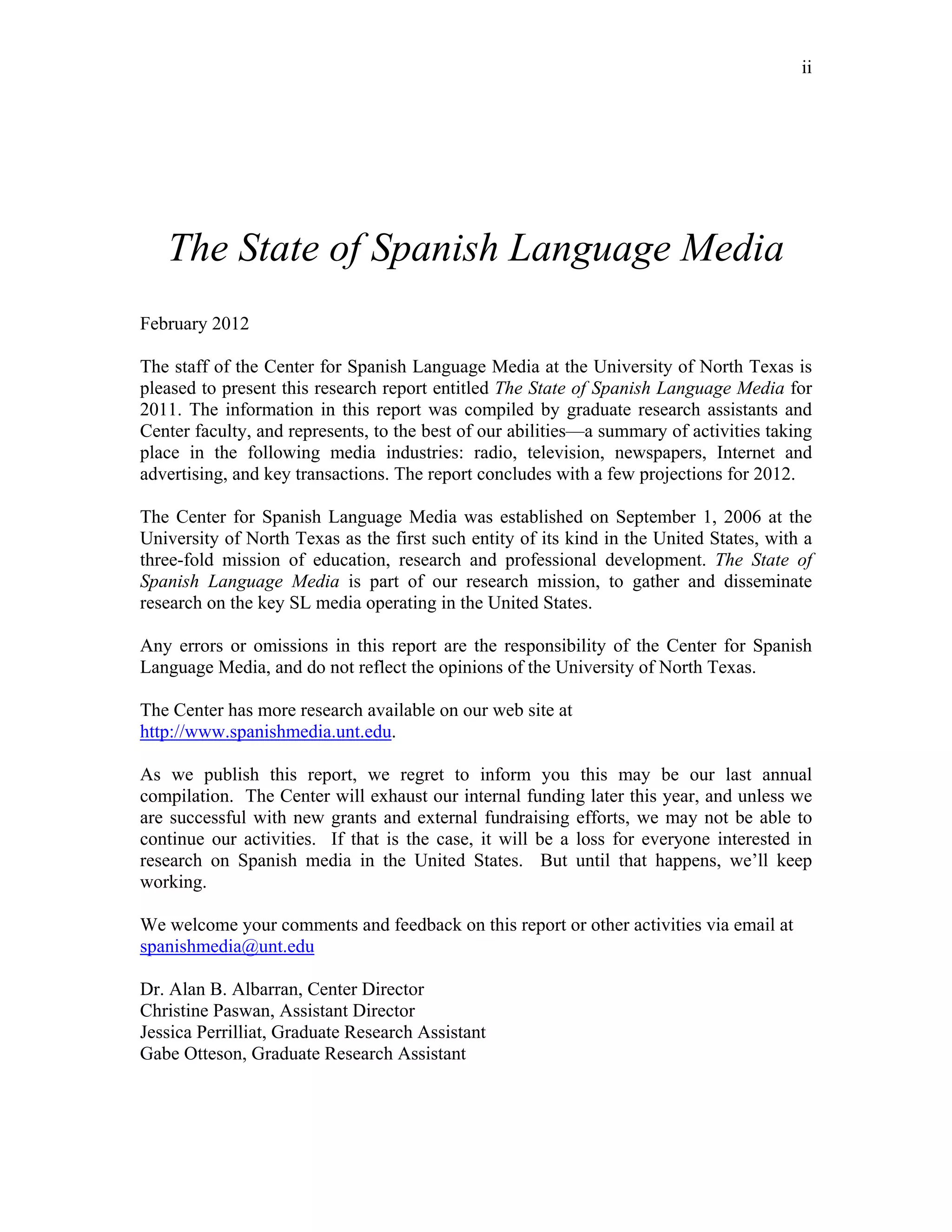 State of Spanish Language Media | PDF