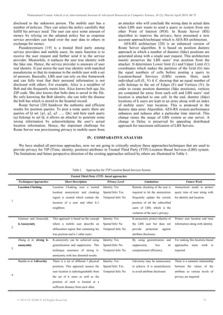 STATE-OF-THE-ART, CHALLENGES: PRIVACY PROVISIONING IN TTP LOCATION BASED SERVICES SYSTEMS | PDF