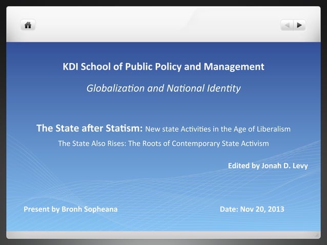 State after statism ppt | PPT