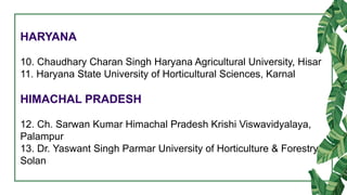 STATE AGRICULTURE UNIVERSITY & HORTICULTURE UNIVERSITY | PPT