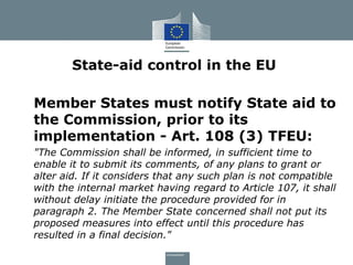 State Aid Rules - EU Commission | PPT