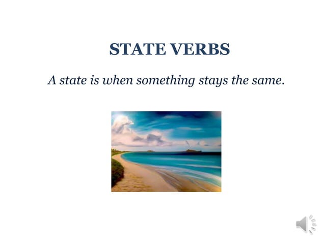 State and action verbs. | PPT