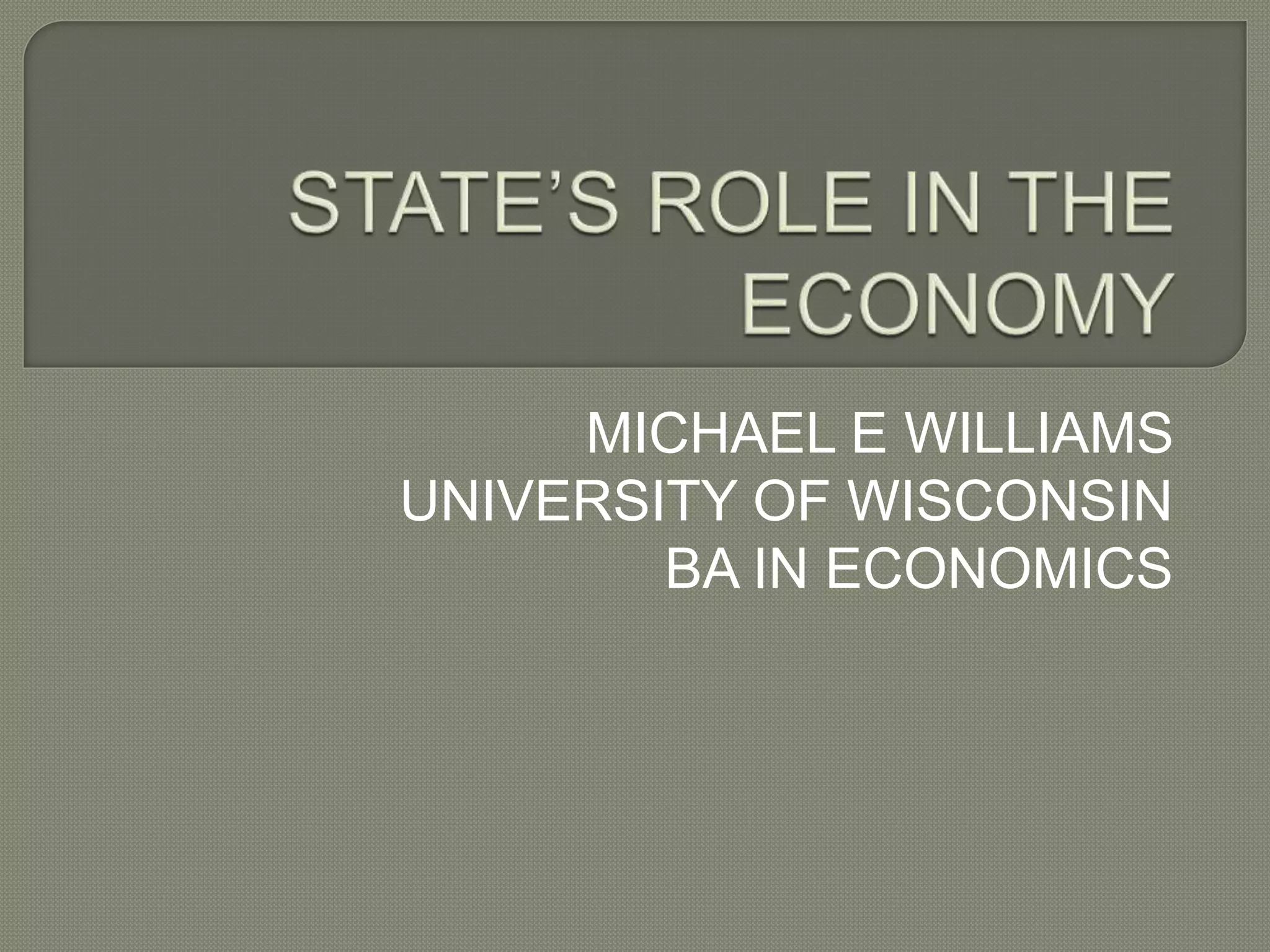 State and economics | PPTX