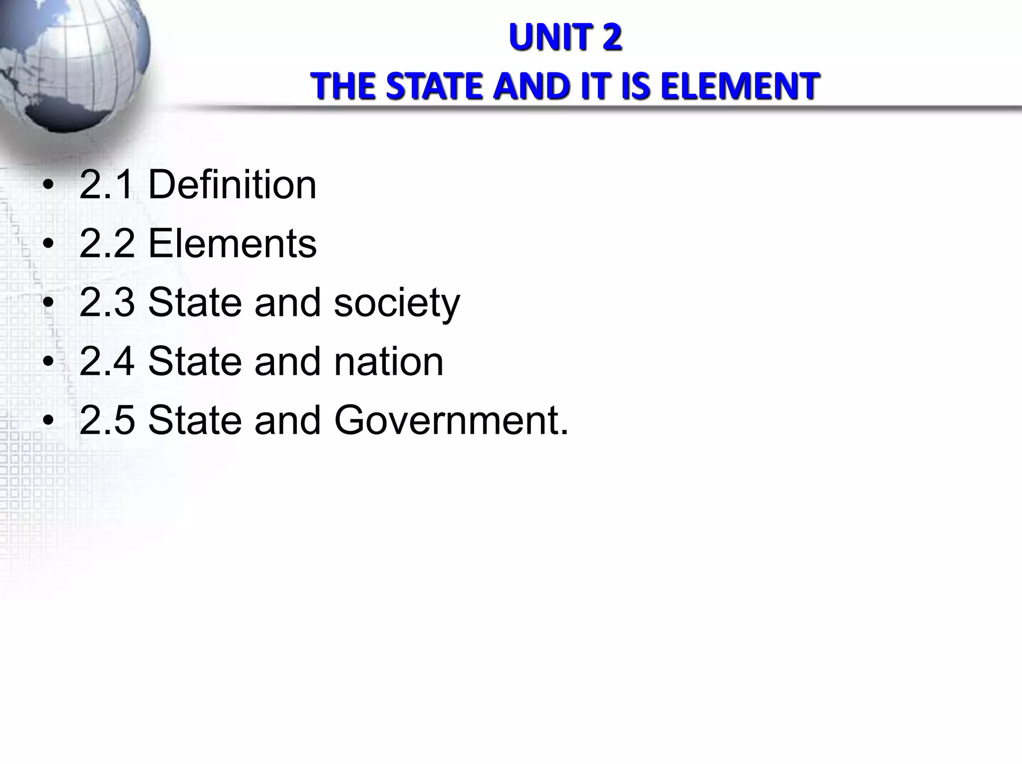 State and its elements | PPT