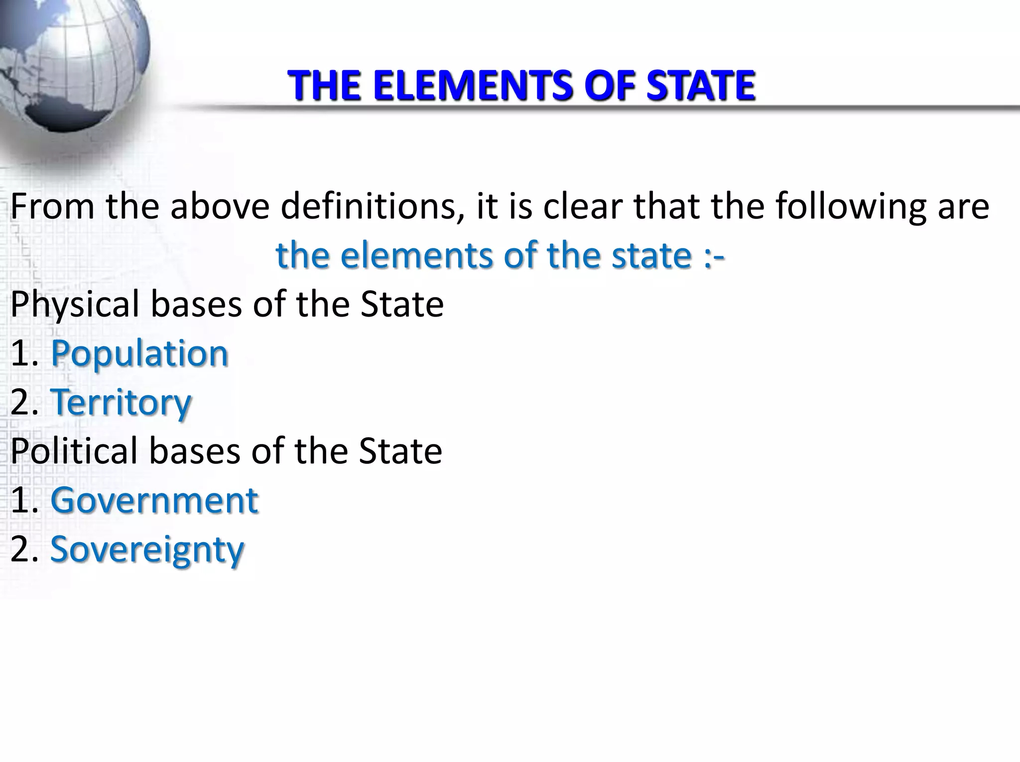 State and its elements | PPT