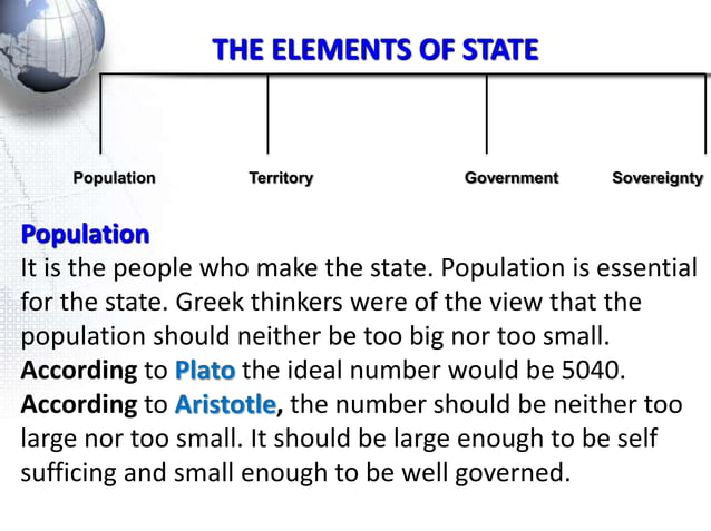State and its elements | PPT | Political Issues & policy | Politics