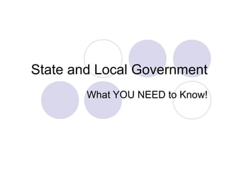 State and local government | PPT