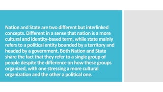 State and Nation and Forms of Govt | PPTX