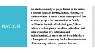 State and Nation and Forms of Govt | PPTX