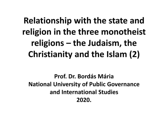 State and religion (2) 2020 (1) | PPTX | Islam | Religion & Spirituality