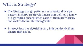 State and Strategy Design Pattern Presentation | PPTX