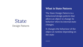 State and Strategy Design Pattern Presentation | PPTX