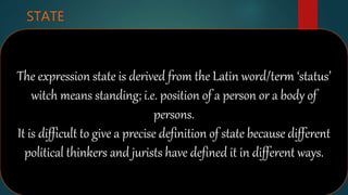 State and theories of evolution of the state | PPTX