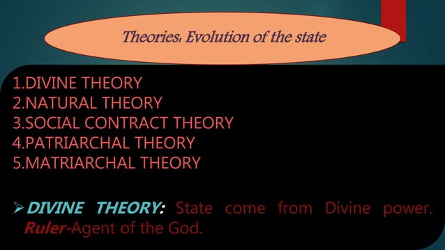 State and theories of evolution of the state | PPTX