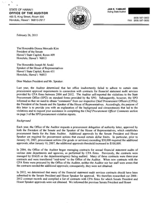 State auditor documents 2013 | PDF
