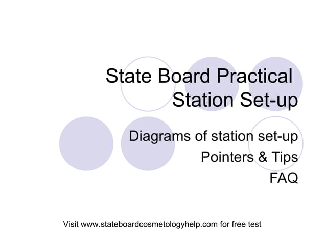 State Board Practical Set-up | PPT | Hair Care | Beauty