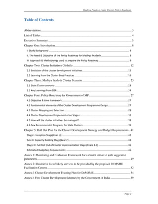 State Cluster Development Policy Road Map | PDF