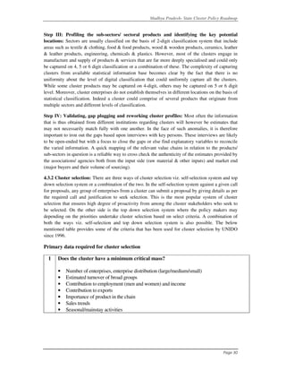 State Cluster Development Policy Road Map | PDF