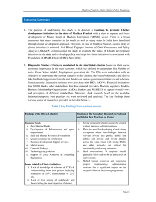 State Cluster Development Policy Road Map | PDF
