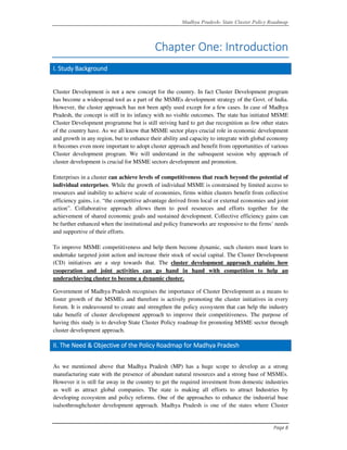 State Cluster Development Policy Road Map | PDF