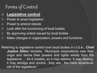 State control over local bodies | PPTX