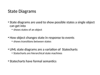 Unified Modelling Diagrams _ State Diagrams | PPT
