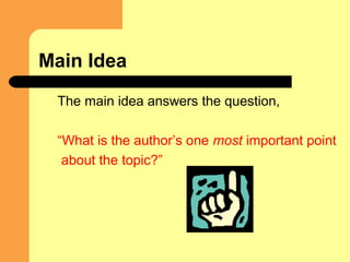Stated main idea | PPT