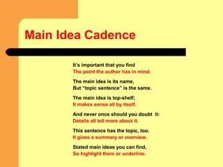 Stated main idea | PPT