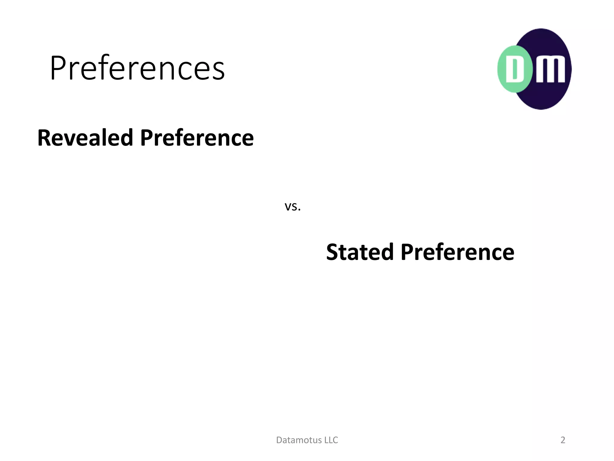 Stated preference methods and analysis | PDF
