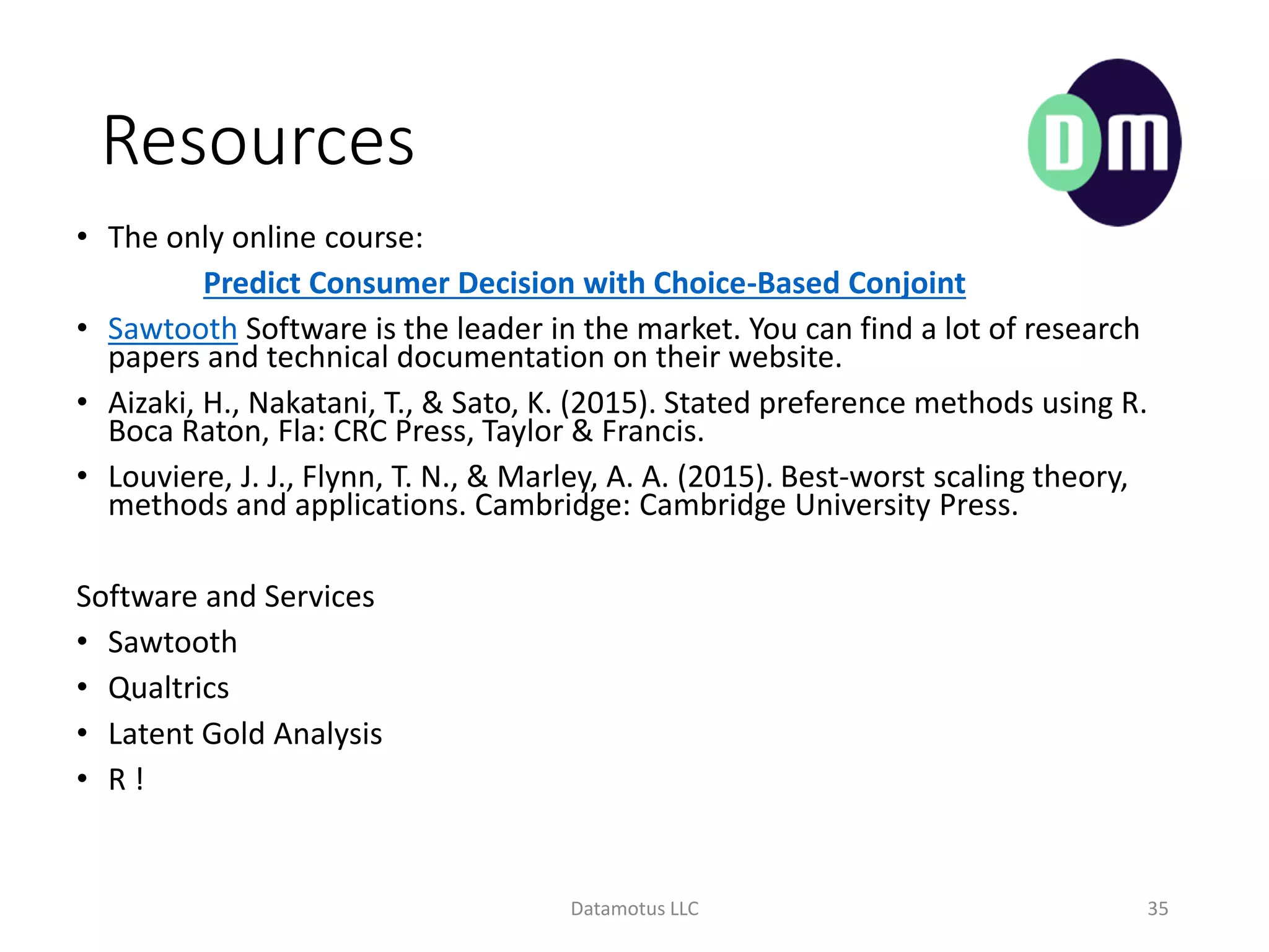 Stated preference methods and analysis | PDF