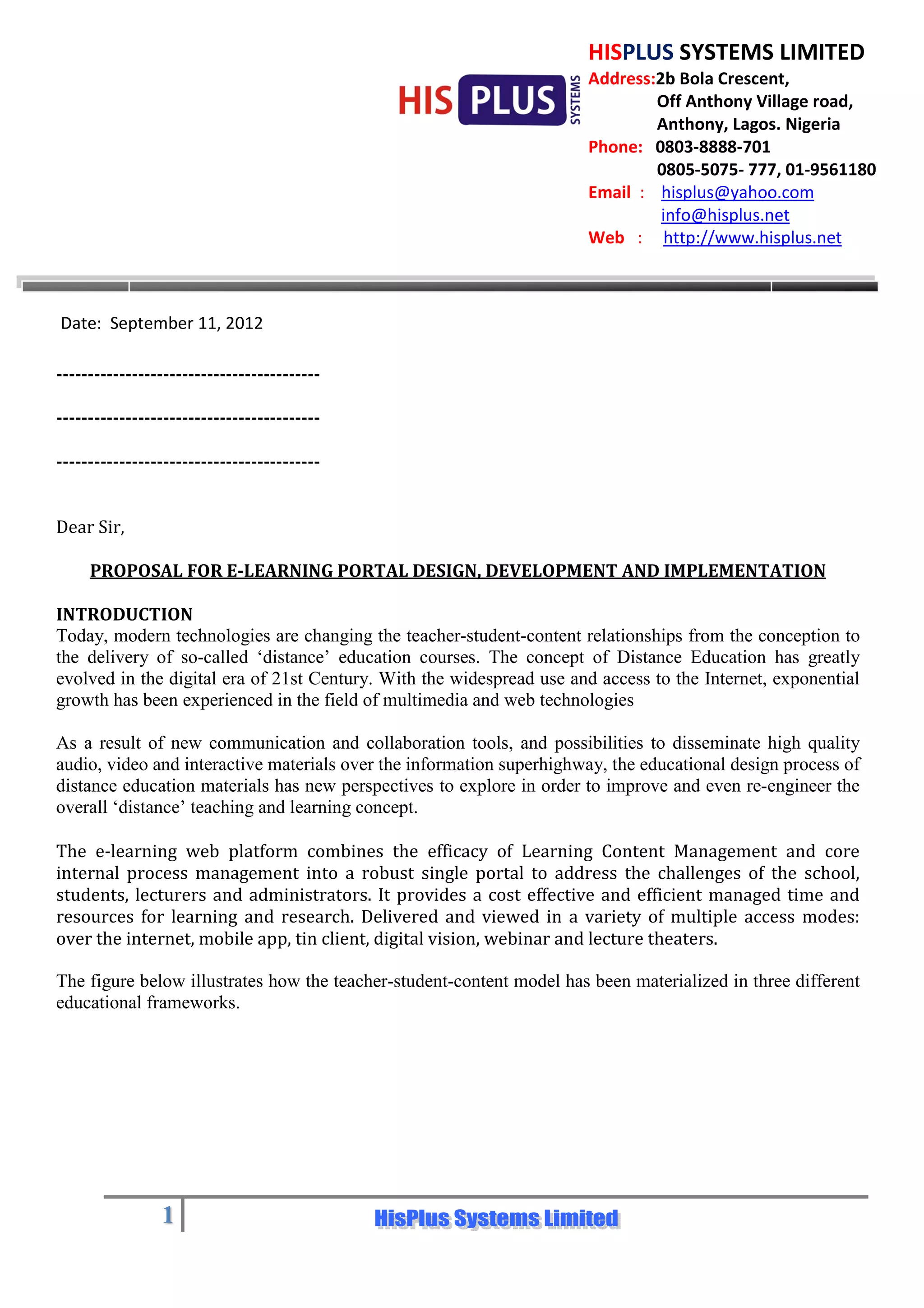 State elearning proposal | PDF