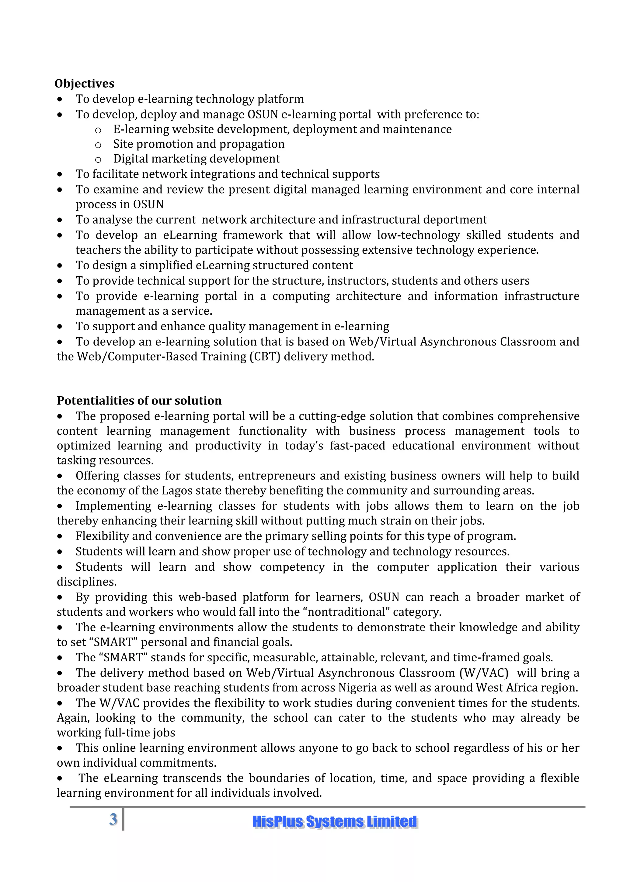 State elearning proposal | PDF