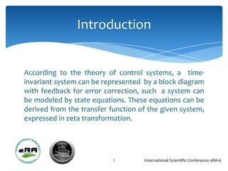 State equations model based on modulo 2 arithmetic and its applciation ...