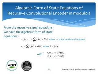 State equations model based on modulo 2 arithmetic and its applciation on recursice ...