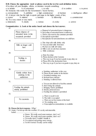 State exam test a in ub | PDF