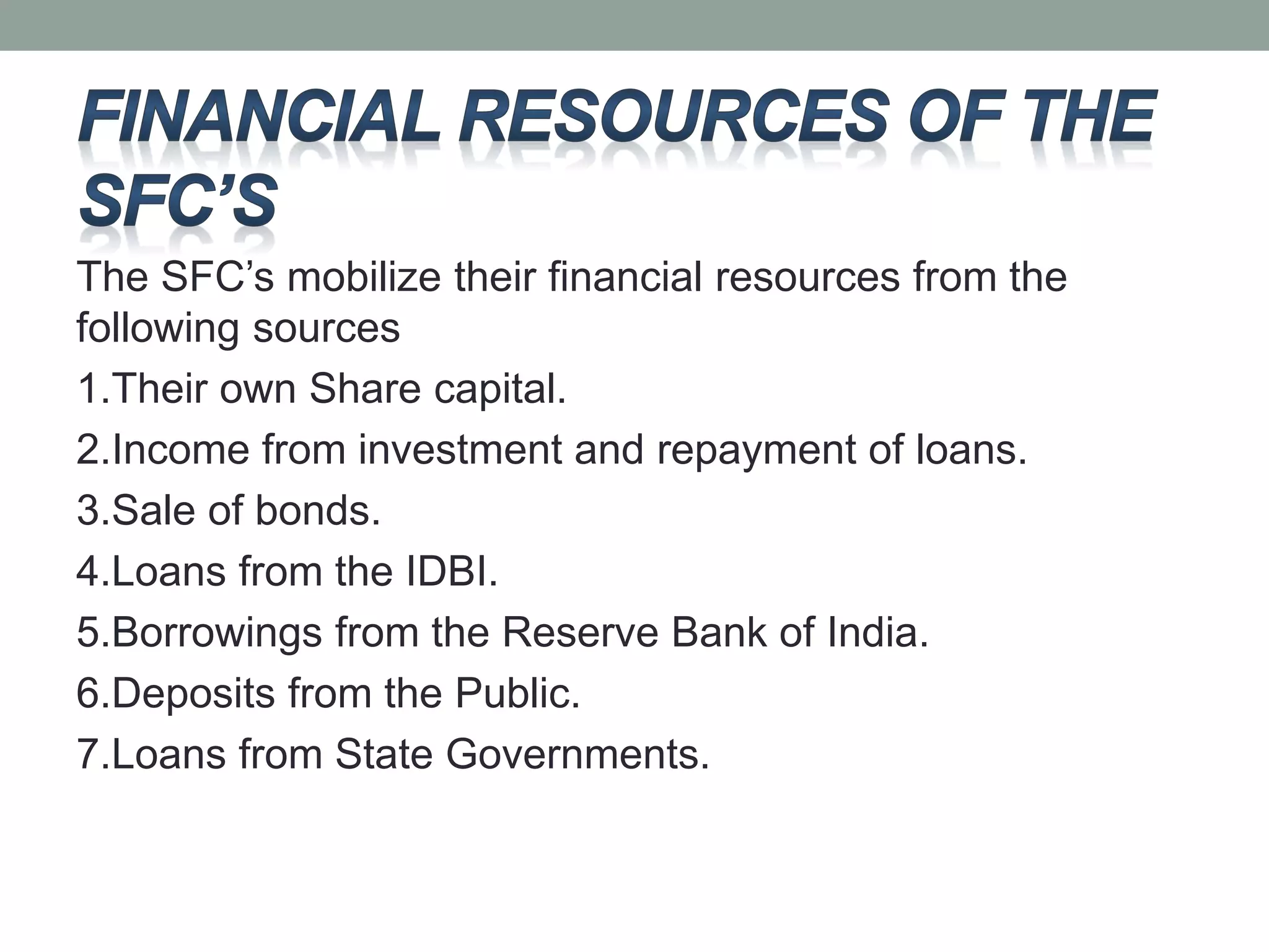 State finance corporations | PPTX