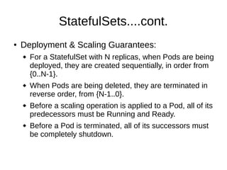 Stateful applications on kubernetes | ODP | Cloud Computing | Internet
