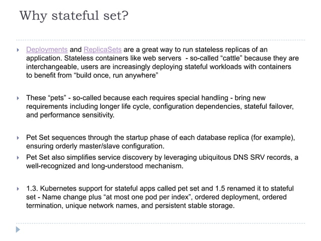 Stateful Set In Kubernetes Implementation And Usecases Pptx Cloud