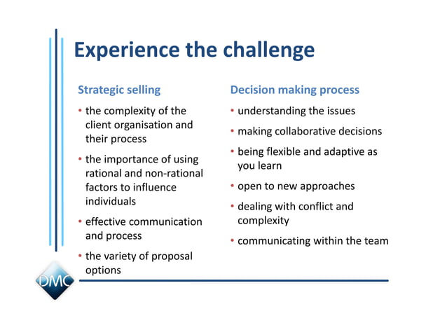 Stategic sales simulation dmc mar 17 | PPT | Free Download