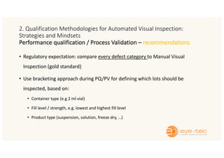 Strategies & Qualification Methodologies for visual Inspection | PDF