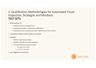 Strategies & Qualification Methodologies for visual Inspection | PDF