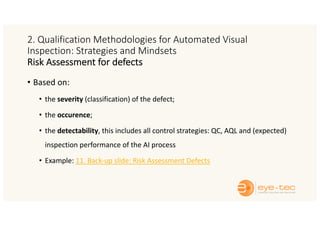 Strategies & Qualification Methodologies for visual Inspection | PDF